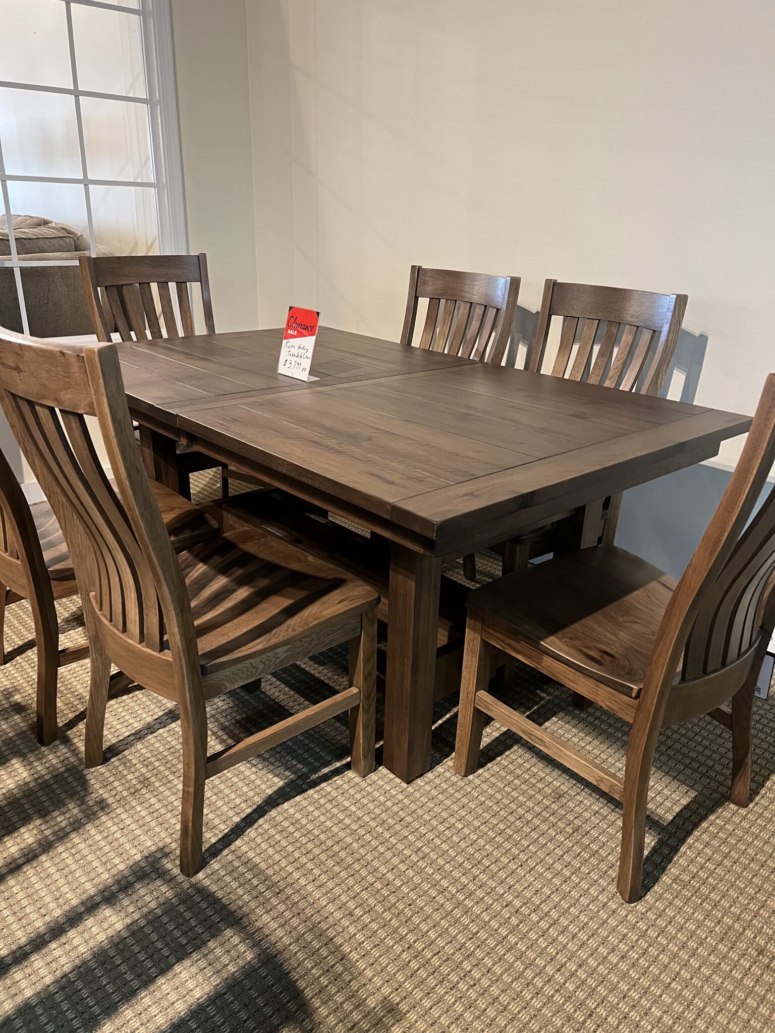 Amish Rustic Hickory Table Set – All About Furniture